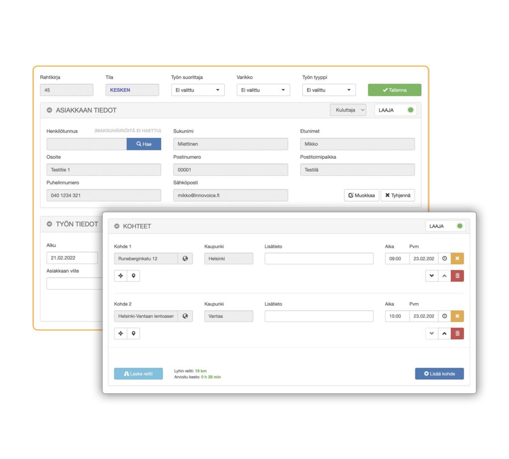 Kuljetusliikkeiden rahtikirja- ja laskutuspalvelu - Innovoice